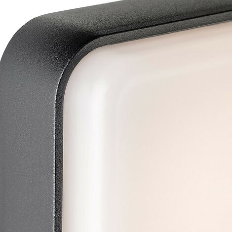 Firstlight Hero Modern Style LED Bulkhead 8W Warm White in Graphite and ...