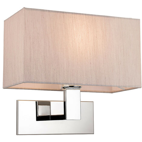 Firstlight Raffles Contemporary Style Wall Light Chrome and Oyster Shade