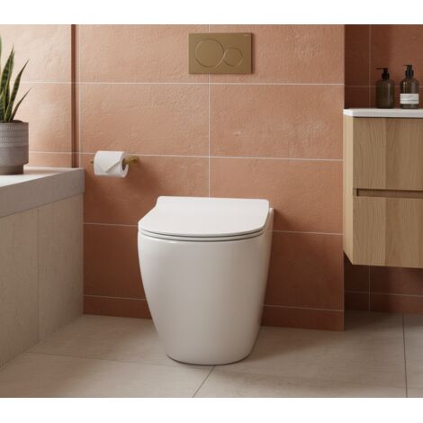 Giorgy – WC au sol Rimless blanc brillant – Cuvette sans bride design ...
