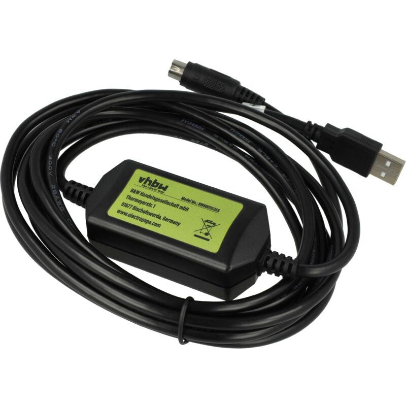 vhbw USB programming cable compatible with Mitsubishi MELSEC FX3U, FX ...