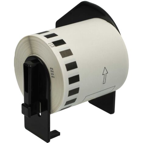 vhbw Label Roll with Holder 62mm x 15.24m compatible with Brother P ...