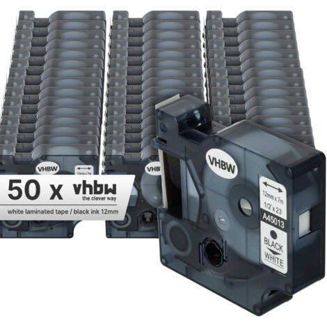 vhbw 50x Label Tape compatible with Dymo 5000, 2000, 5500, 4500, 3500 ...