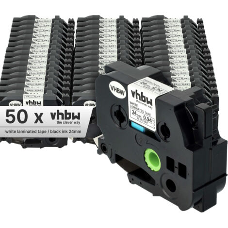 vhbw 50x Label Tape compatible with Brother P-Touch H 500 Li, H 500, E ...