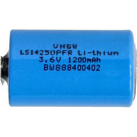 vhbw Lithium LS14250 Round Cell Battery Replacement for 1/2 AA ...