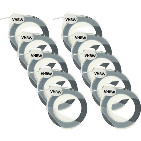 vhbw 10x 3D Embossing Label Tape compatible with Dymo Jet, Junior ...