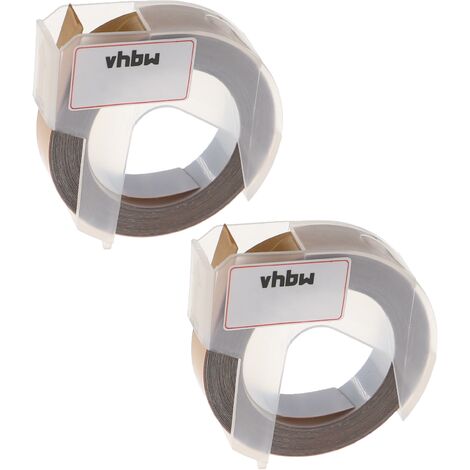 vhbw 2x 3D Embossing Label Tape compatible with Typo Clic Label Printer ...