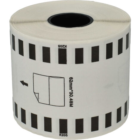 vhbw Label Roll 62mm x 30.48m (1 Label) compatible with Brother PT QL ...