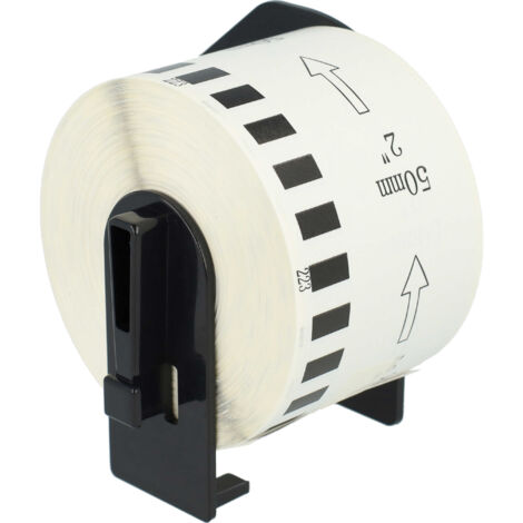 vhbw 3x Label Roll with Holder 50mm x 30.48m (1 Label) compatible with ...