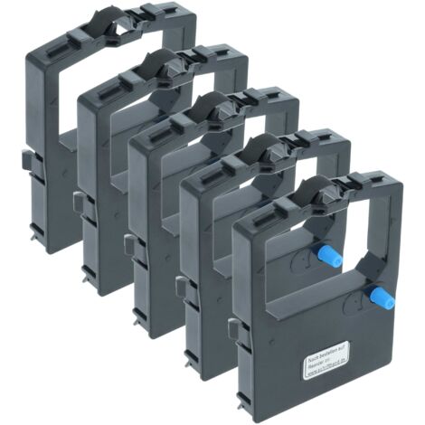 vhbw 5x Ribbon Cartridge compatible with OKI Microline 184 T, 182 Turbo ...