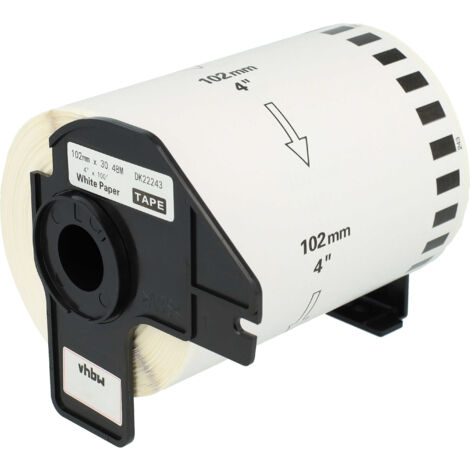 vhbw Label Roll with Holder 102mm x 30.48m (1 Label) compatible with ...