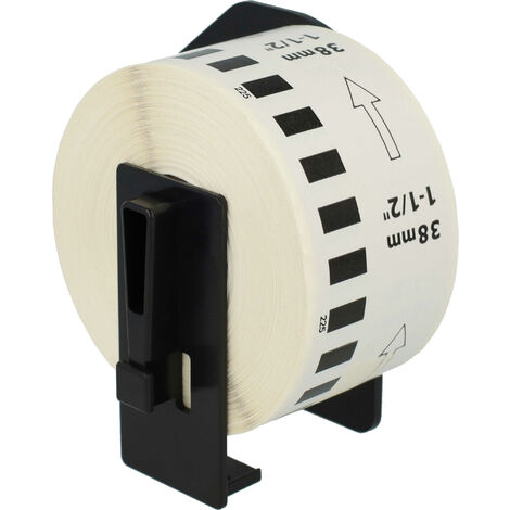 vhbw Label Roll with Holder 38mm x 30.48m (1 Label) compatible with ...