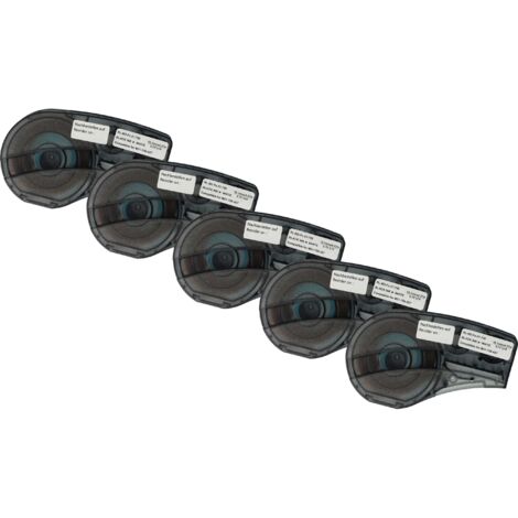 vhbw 5x Label Tape compatible with Brady BMP21-LAB, BMP21-PLUS, ID PAL ...