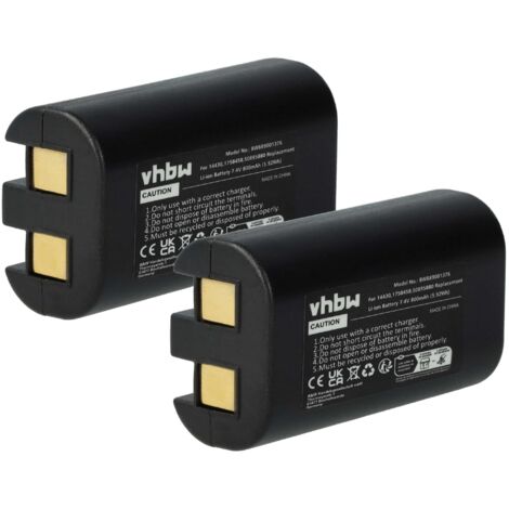 vhbw 2x Battery compatible with 3M PL200 Printer Copier Scanner Label ...