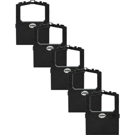 vhbw 5x Ribbon Cartridge compatible with TEC CT 6100, 6102 Dot Matrix, Receipt Printer - Black ...