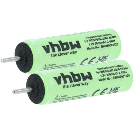 vhbw 2x Battery compatible with Panasonic ER-CA35, ER-GB40, ER-5210, ER ...