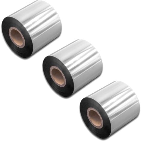 vhbw 3x Thermal Ribbon compatible with Zebra ZT230, ZT420, ZT220, ZT410 ...