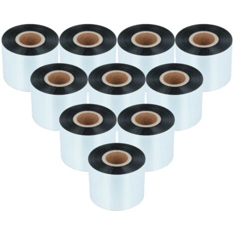 vhbw 10x Thermal Ribbon compatible with Valentin Vario 104/8, Vario 107 ...