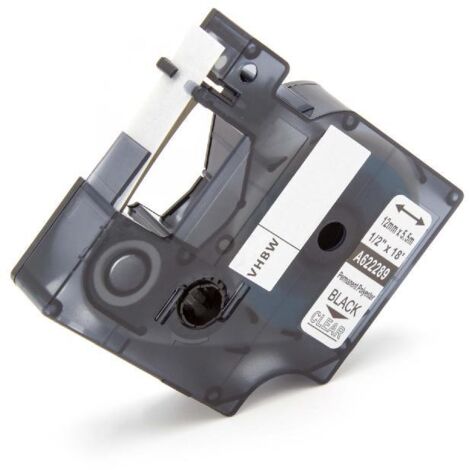 vhbw 1x Label Tape compatible with Tyco T107M Label Printer 5.5m x 12 ...