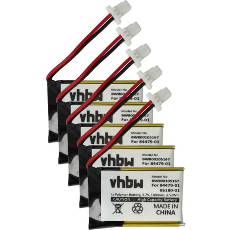 vhbw 5x Battery Replacement for Plantronics 84479-01, 86180-01 for ...