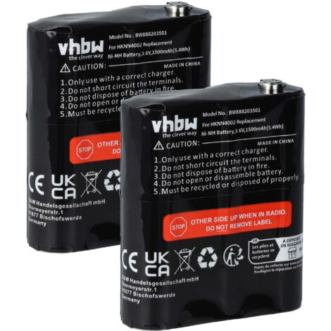 vhbw 2x Battery compatible with Motorola Talkabout T9680, T9680RSAME ...