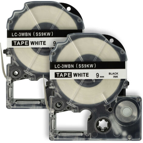 vhbw 2x Label Tape compatible with Epson Prifia OK300, OK500P, OK200 ...