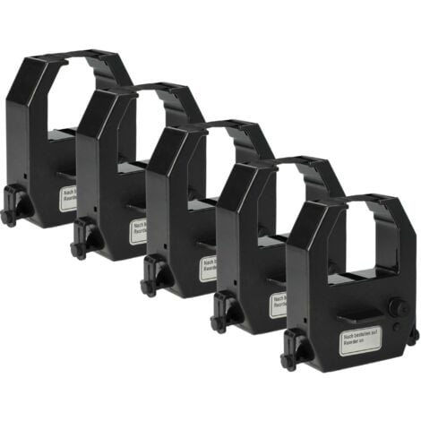 vhbw 5x Ribbon Cartridge compatible with Amano Pix 21, Pix 3000, PIX-15 ...