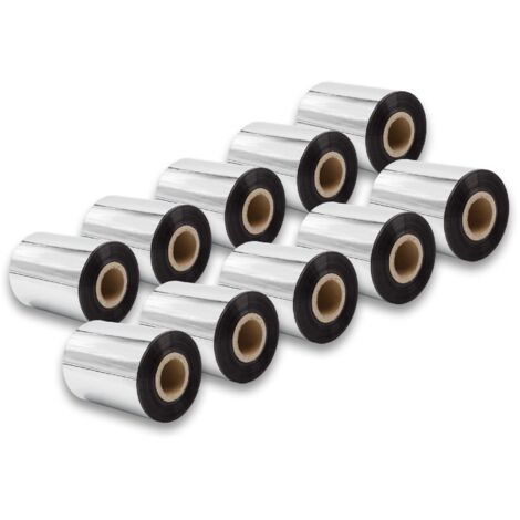 vhbw 10x Thermal Ribbon compatible with Zebra ZT230, ZT220, ZT200-Serie ...