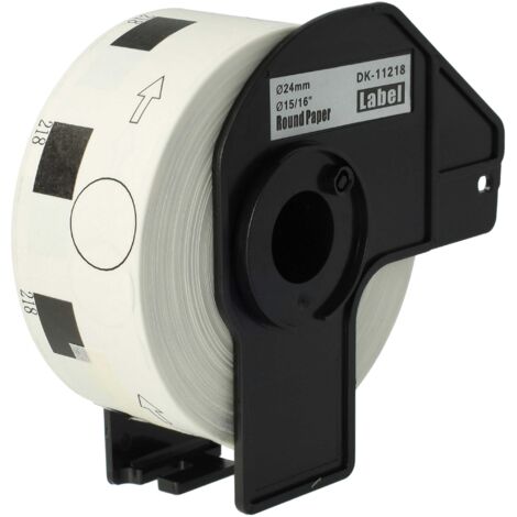 vhbw Label Roll with Holder 24mm (1000 Label) compatible with Brother ...