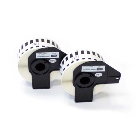 vhbw 2x Label Roll with Holder 27mm x 30.48m (1 Label) compatible with ...