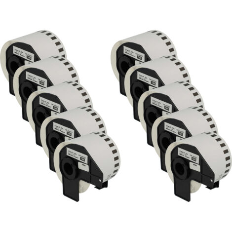 vhbw 10x Label Roll with Holder 62mm x 30.48m (1 Label) compatible with ...