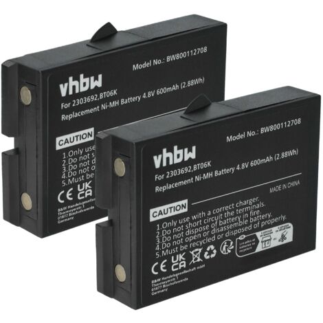 vhbw 2x Battery compatible with Ikusi T72 ATEX Transmitter, TM70/1 ...