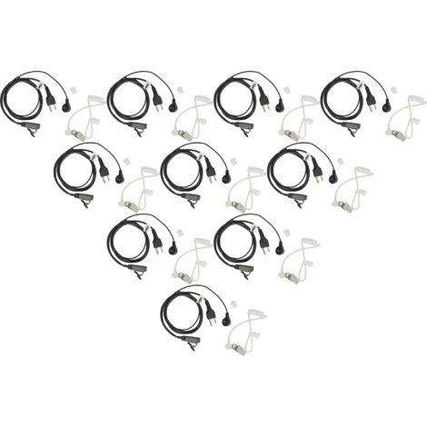 vhbw 10x Headset earpiece compatible with Retevis RT6 Radio Walkie ...