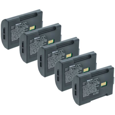vhbw 5x Battery compatible with Lxe MX 7 Barcode Scanner POS (3400 mAh ...