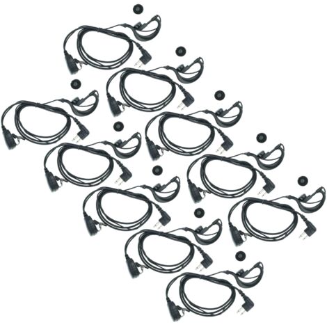 vhbw 10x Headset earpiece compatible with Motorola GP88, GP300, GP73 ...