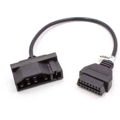 vhbw OBD2 adapter cable on-board-diagnostics plug 7pin OBD1 to 16pin ...