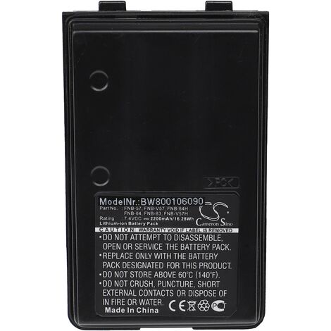 vhbw 1x Battery compatible with Yaesu Vertex VXA-300 Pilot III, VXA-300 ...
