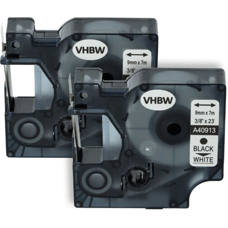 vhbw 2x Label Tape compatible with Dymo LabelWriter Duo 400, Duo, Duo ...