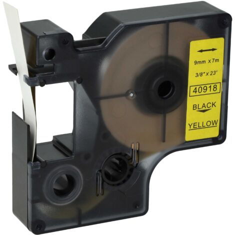 vhbw Label Tape Replacement for Dymo D1, 40918 for Label Printer 7m x 9 ...
