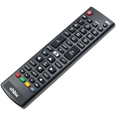 vhbw Remote Control Replacement for LG AKB74475490 for TV, Television