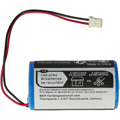 vhbw Battery Replacement for Visonic U-ER34615M/W200 for Alarm Units ...
