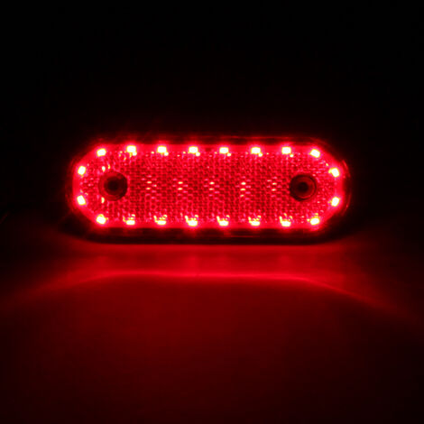 Rouge 24 V 20 LED ovale marqueur feux latéraux remorque camion camion ...