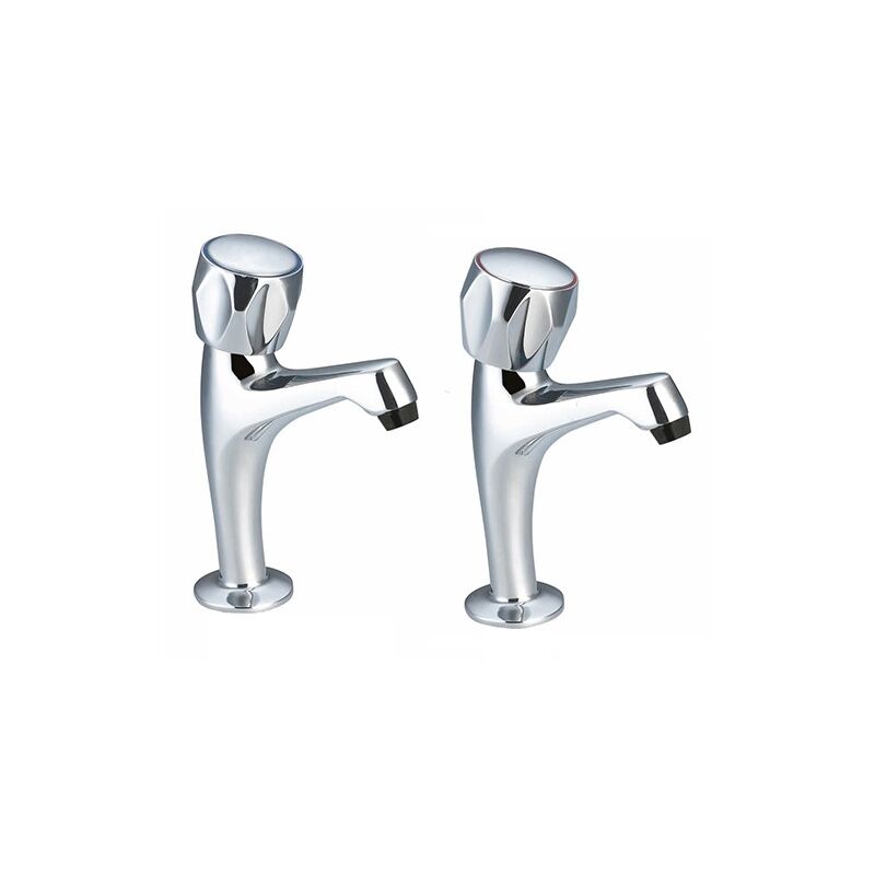 Pro Tap Classic Kitchen Sink Pillar Taps 298615CP Chrome Plated