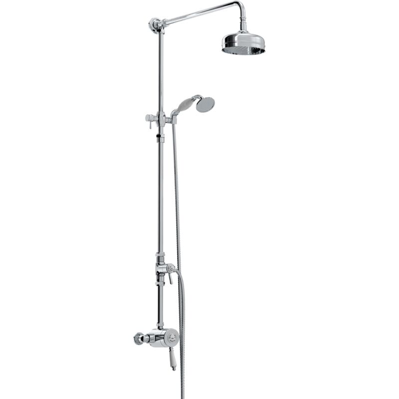 Bristan 1901 Sequential Exposed Mixer Shower with Shower Kit and Fixed Head