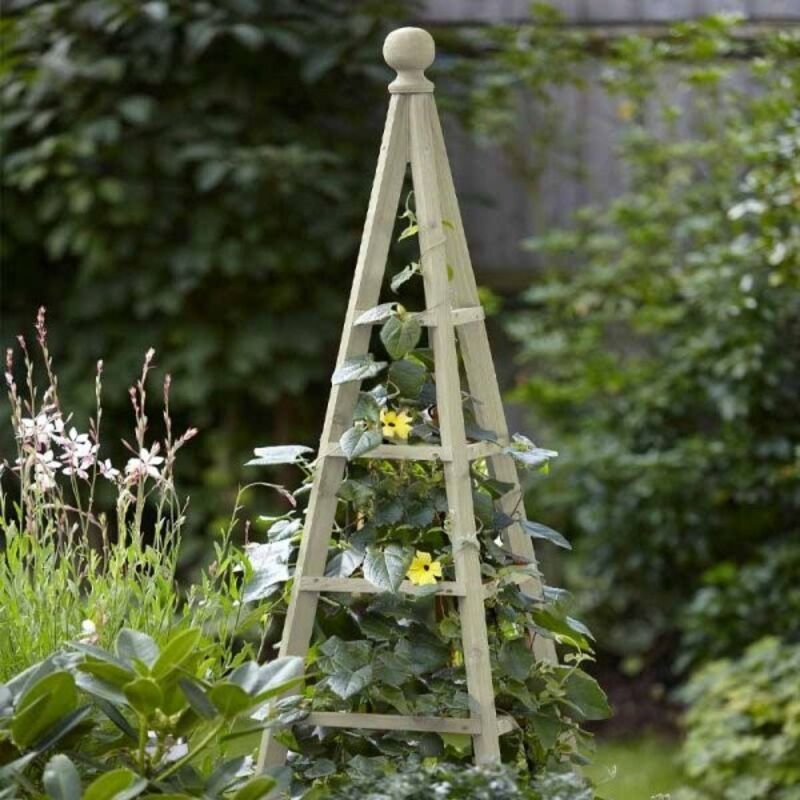 Smart Garden Sage Wooden Woodland Obelisk 1.5m Plant Support Pine Pergola