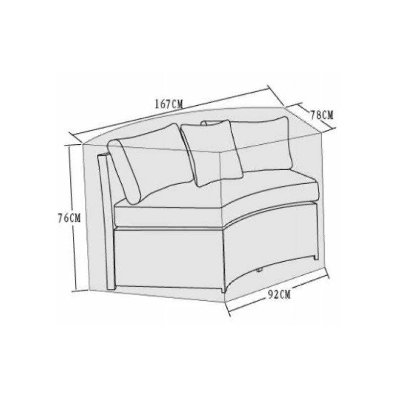 Signature Weave Juliet Half Moon Sofa Chair Furniture Set Cover 167 x ...