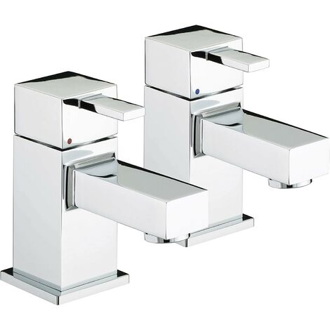 Bristan Quadrato Square Bath Taps with Ceramic Disc Valves Chrome ...