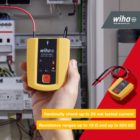 Wiha continuity tester with sound up to 400 V AC, CAT II incl.2x AAA ...