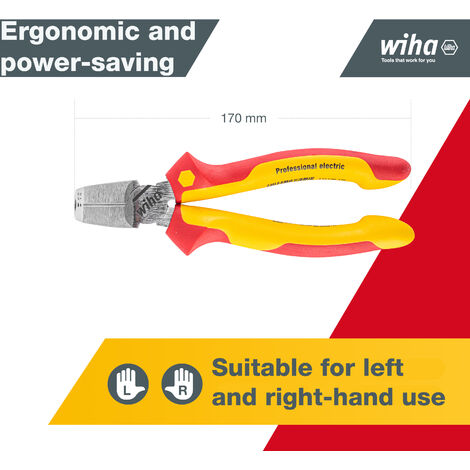 Wiha installation pliers TriCut electric VDE (38853), diagonal cutters ...