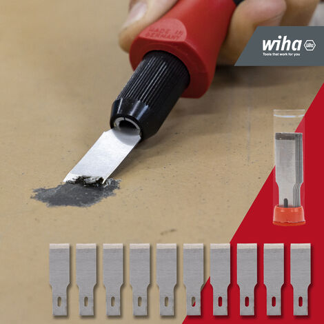 Wiha universal scraper set SoftFinish® 12 pcs. I with 10 replacement ...