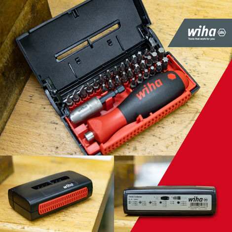 Wiha bit set Collector 32 pcs. incl. box I Magnetic bit holder I ...